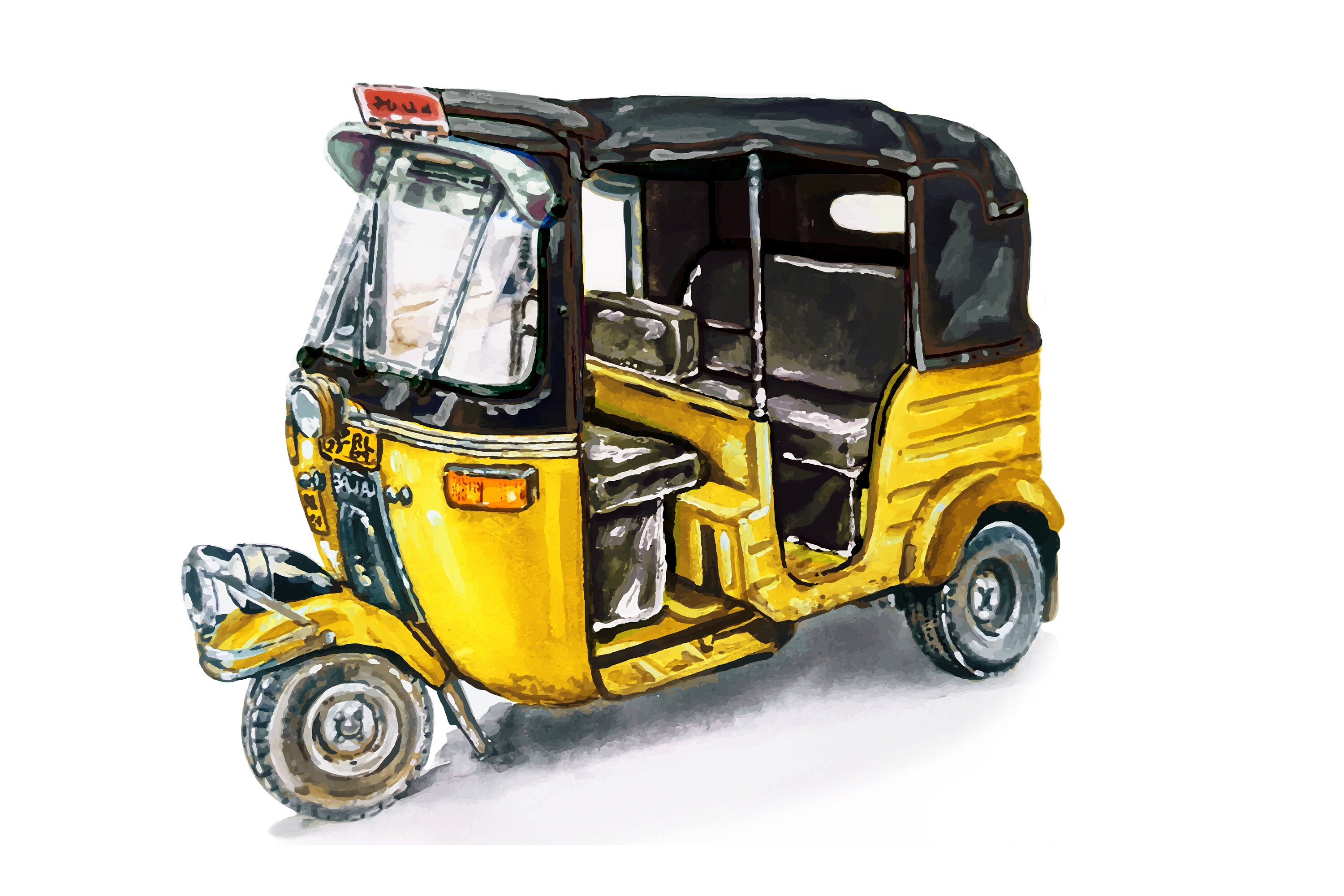 Auto Rickshaw Indian Art Print / Indian Rickshaw Wall Decor / - Etsy Canada