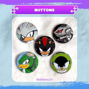 Sonic the Hedgehog Jet Buttons - Etsy