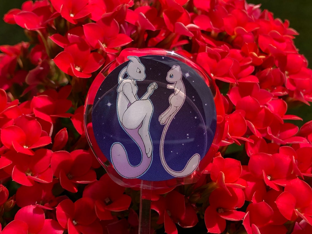 Mewtwo & Mew Acrylic Pin - Etsy