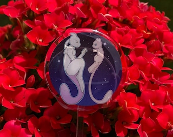 Mew & Mewtwo Enamel Pin - Etsy