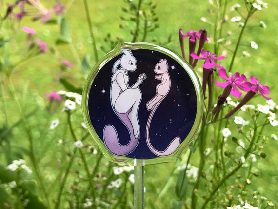 Mewtwo & Mew Acryl Pin - Etsy