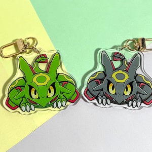Chibi Rayquaza & Noivern Keychain - Etsy