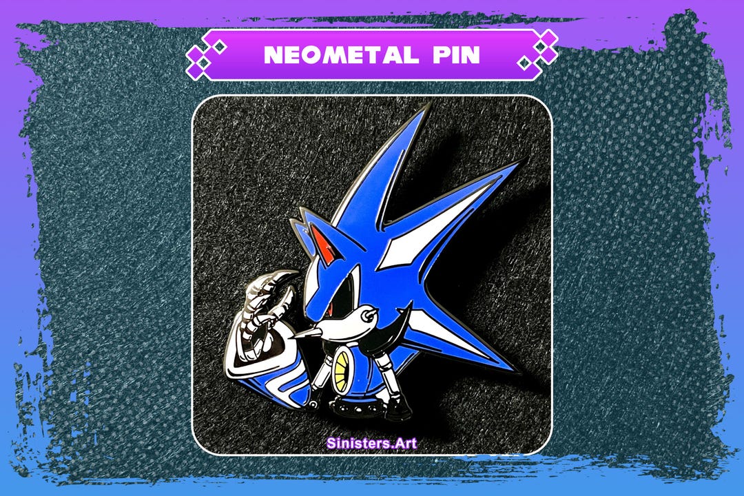 Neo Metal Sonic Enamel Pin - Etsy UK