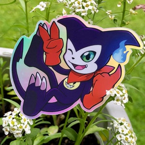 Renamon & Impmon Digimon 2021 Holo Vinyl Stickers - Etsy