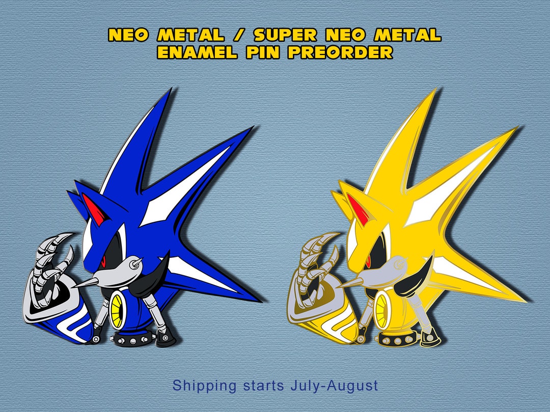 Neo Metal Sonic & Super Form Enamel Pin - Etsy