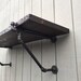 Black Iron Pipe Shelf Angle Bracket Handmade Wall Mounted Bar Table ...