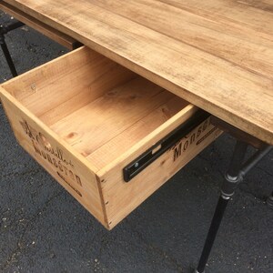 The Surveyor's Desk Reclaimed Wood Industrial Office Desk Writing Table ...