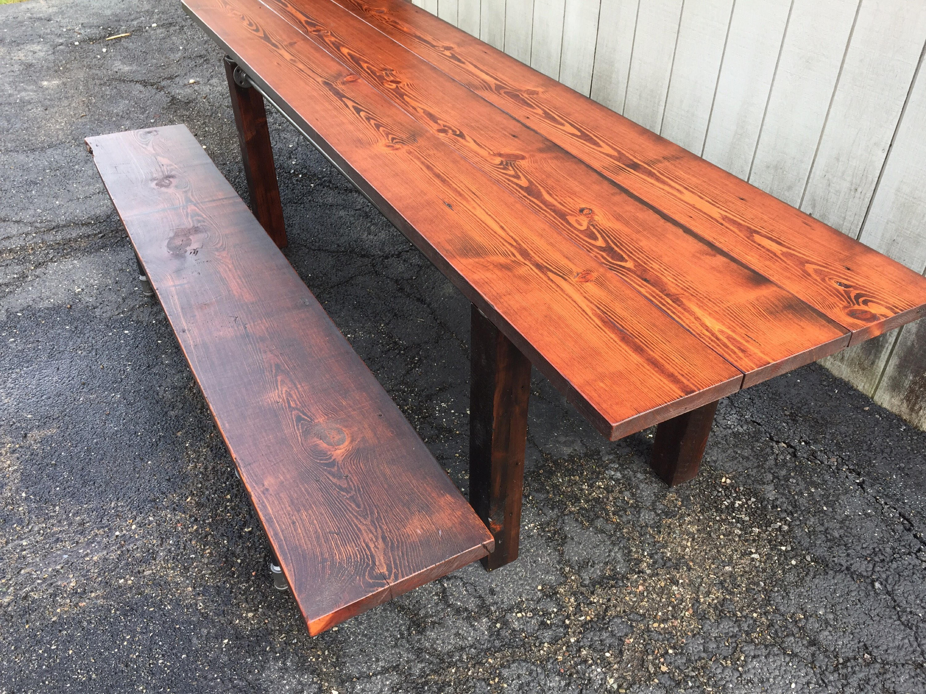 Pub Table Reclaimed Wood Farmhouse Dining Table With Parsons | Etsy