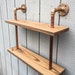 Copper Pipe Bookshelf Reclaimed Wood Wall Mount Brass Bookshelf Bronze ...