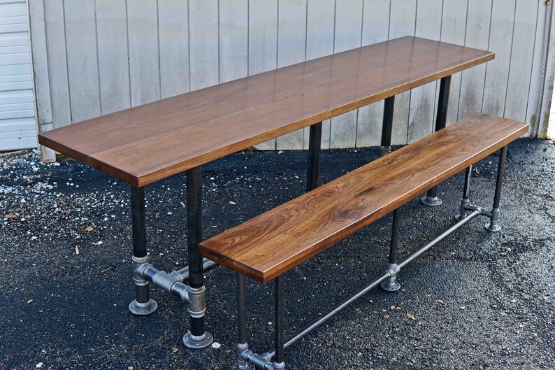 Walnut Bar Table, Slab Table, Counter Dining Set, Rustic Wood Table - Etsy