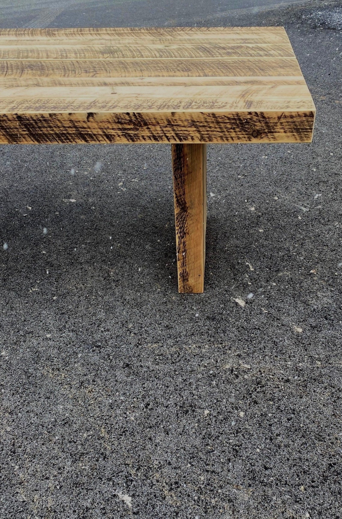 Reclaimed Beam Pedestal Table Rustic Wood Floating Beam - Etsy