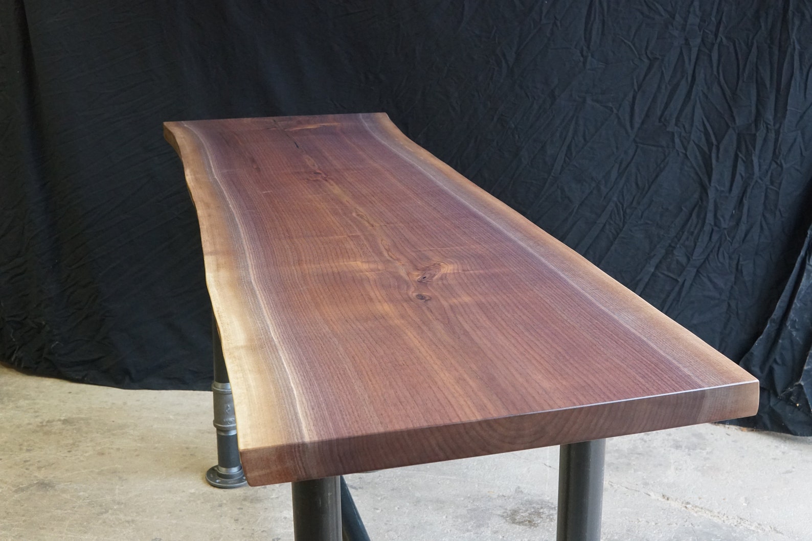 Custom Size Black Walnut Live Edge Slab Countertop Butcher Block ...