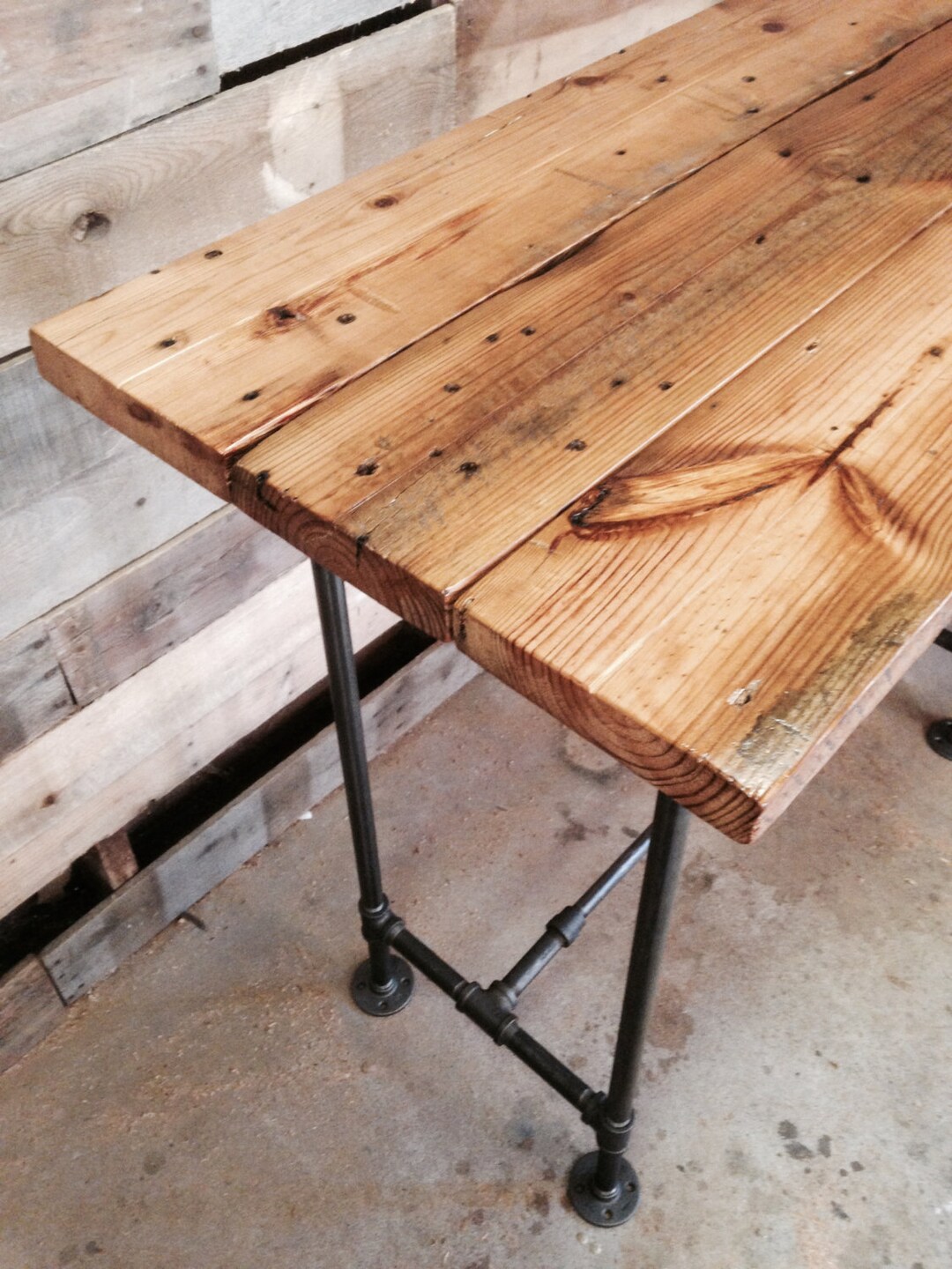 Reclaimed Wood Desk Rustic Office Desk the Quartermaster's Desk Solid ...