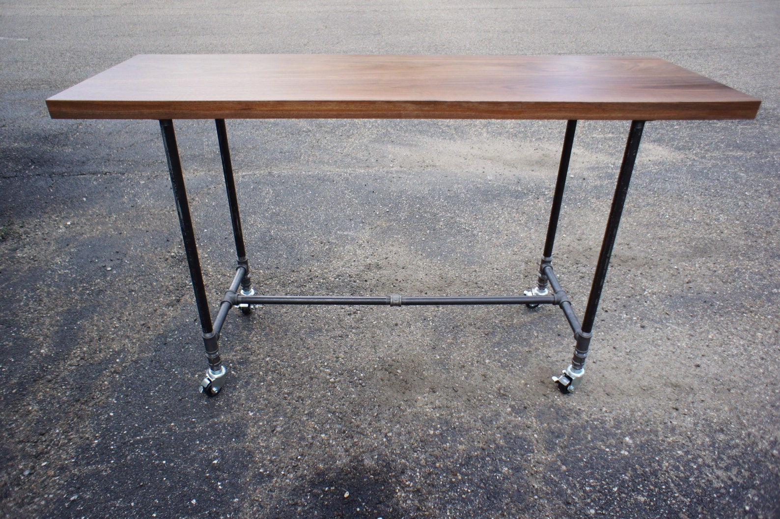 Reclaimed Walnut Butcher Block Kitchen Island Cart on Wheels - Etsy