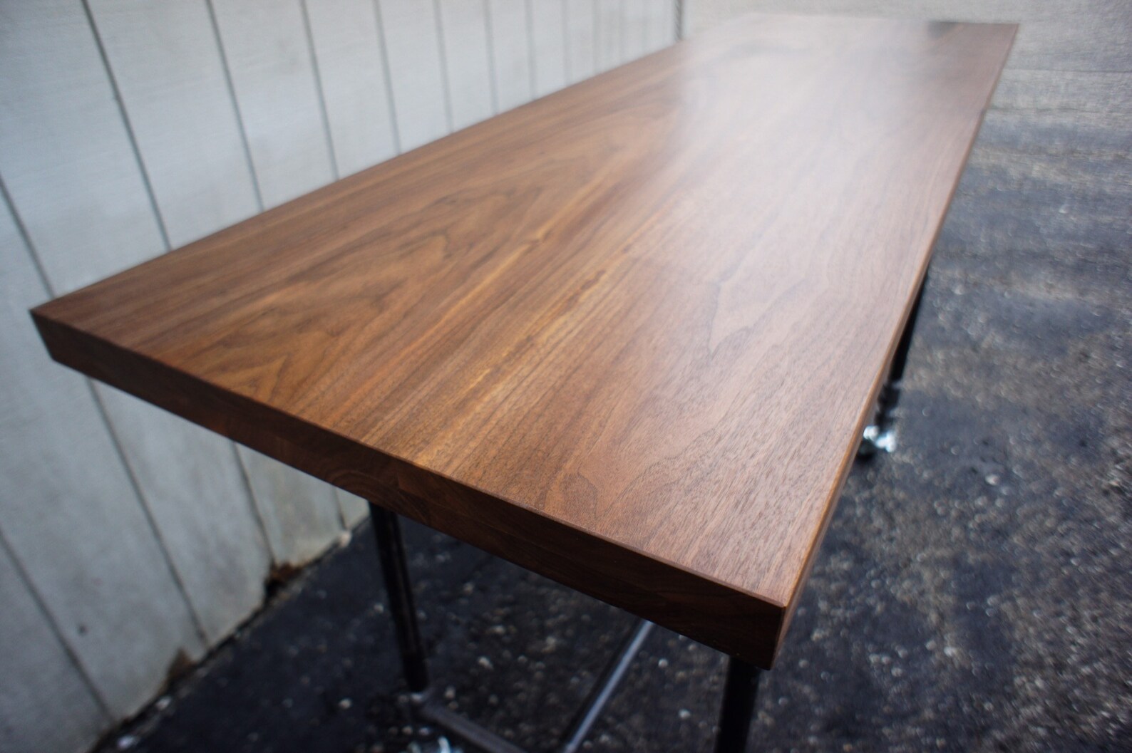 Reclaimed Wood Butcher Block Kitchen Island Cart on Wheels Walnut Bar ...