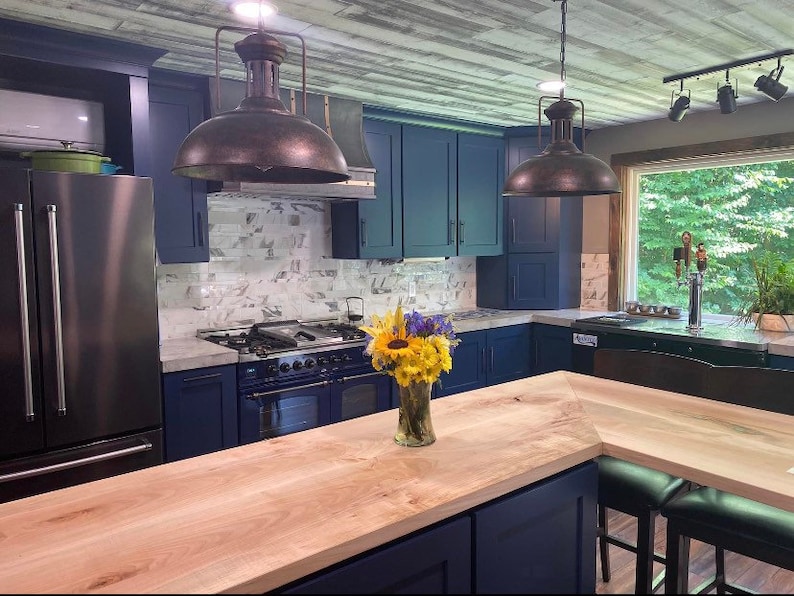 Maple Butcher Block Countertop: Solid Wood Counter / Desk / Tabletop ...