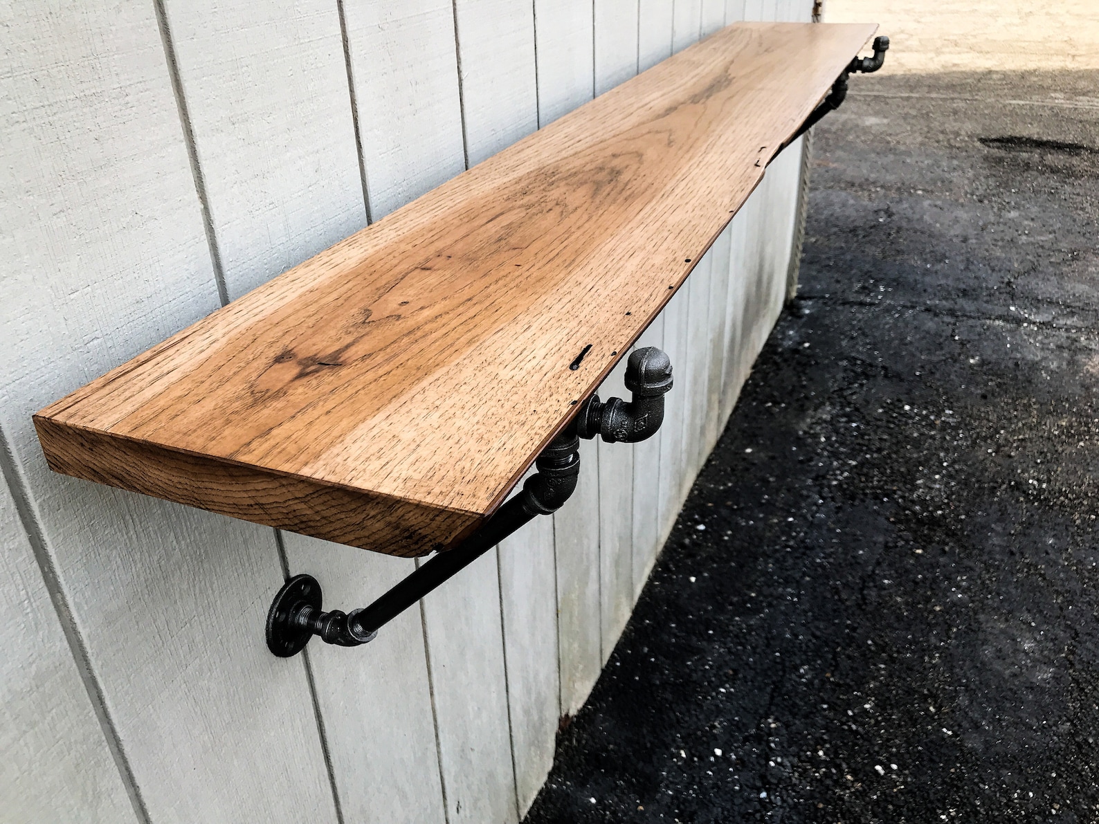 Wall Mounted Bar Table Drink Rail for Game Room Walnut | Etsy
