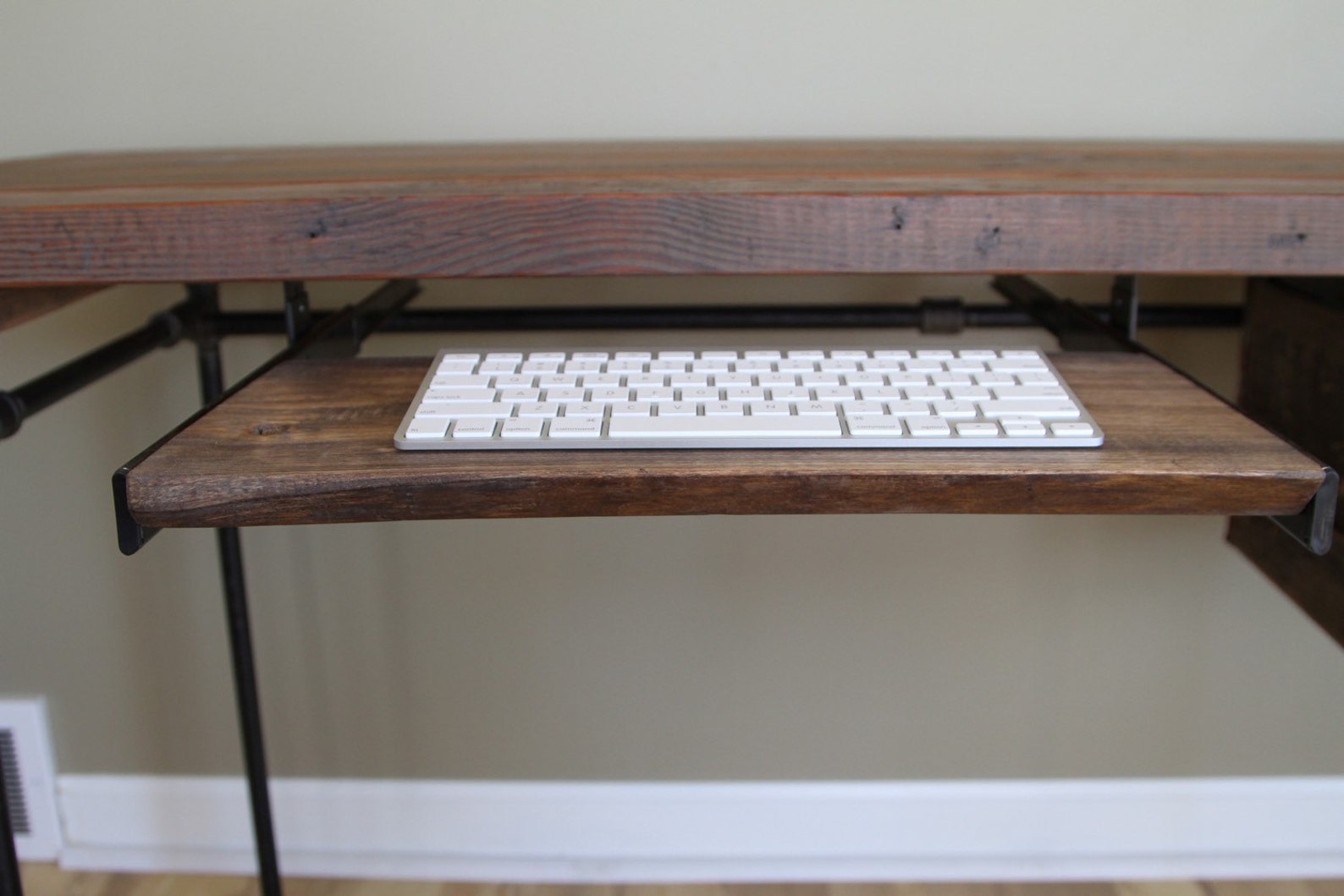 Keyboard Tray Reclaimed Wood Desk Add on Reclaimed Wood - Etsy