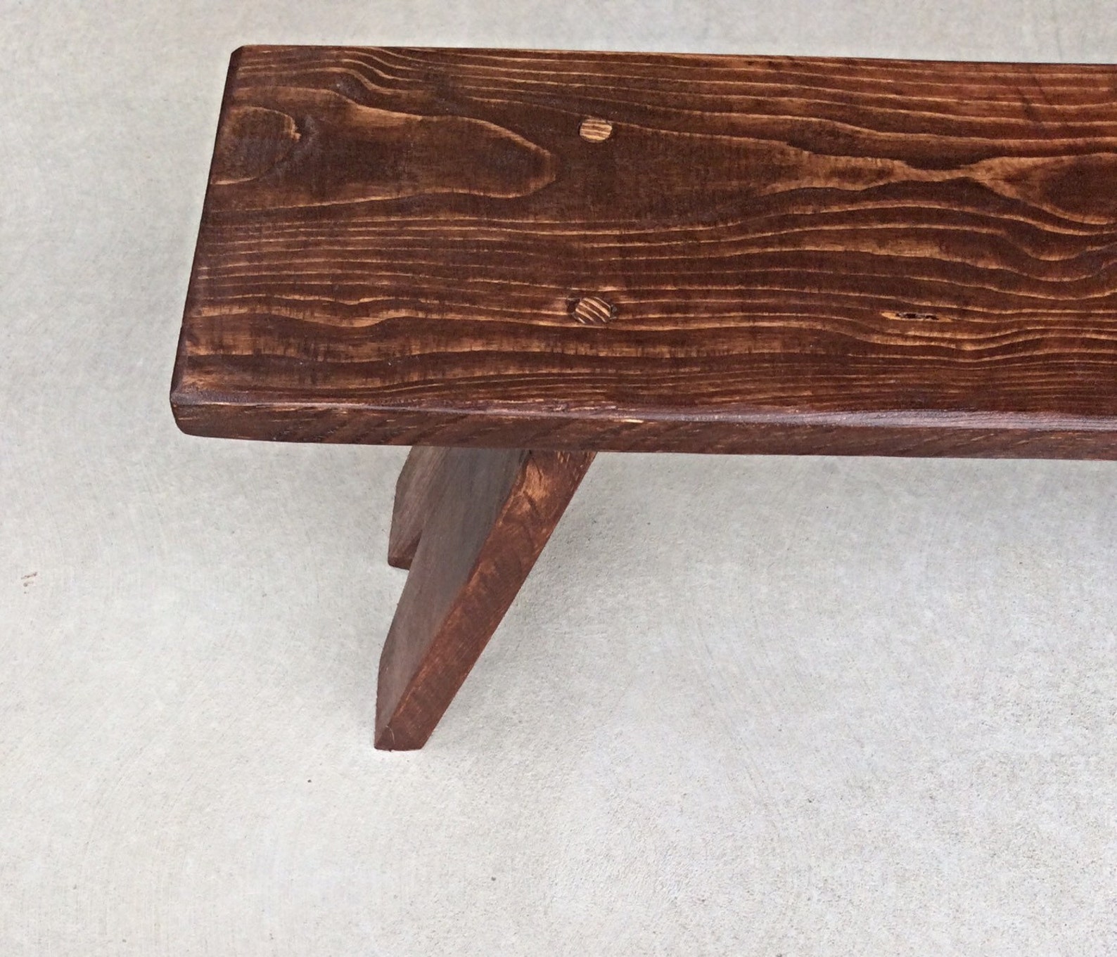 Reclaimed Wood Rustic Farmhouse Bench With Live Edge Slab Dining Bench ...