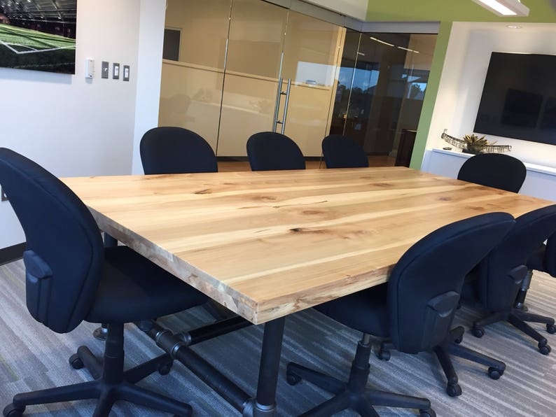 Live Edge Walnut Custom Conference Table, Industrial Base - Etsy