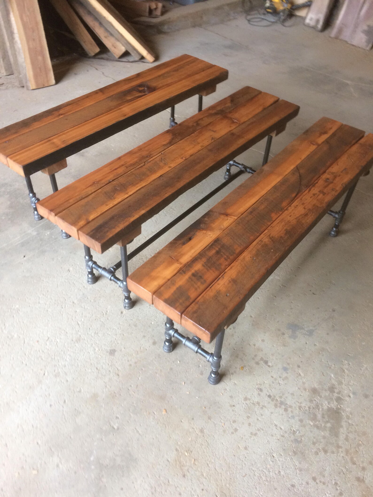 The Foundry Bench Reclaimed Wood Beam Rustic Bench - Dining Table Bench ...