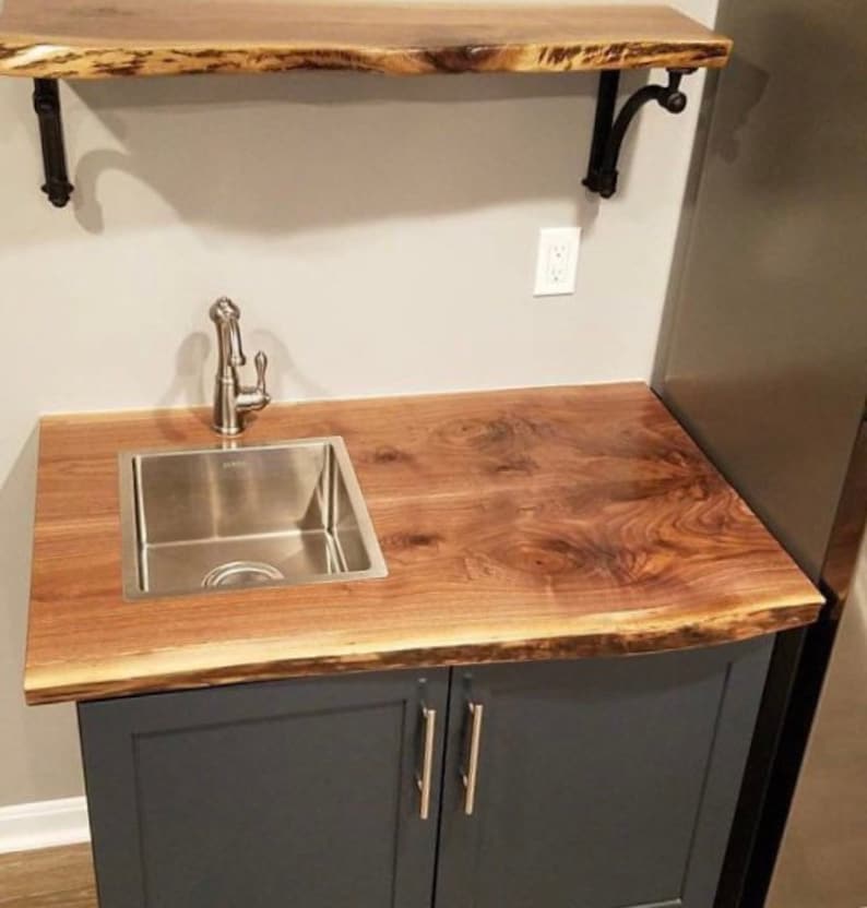 Floating Vanity Wood Slab for Basin Sink Wall Mounted | Etsy