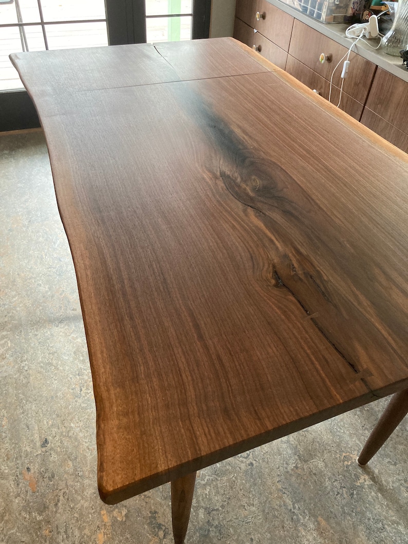 Black Walnut Live Edge Slab Countertop Butcher Block Tabletop - Etsy