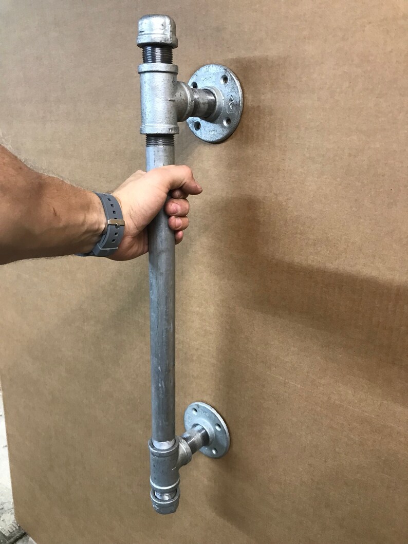 Black Iron Pipe Door Handle Sliding Door Pull Industrial - Etsy