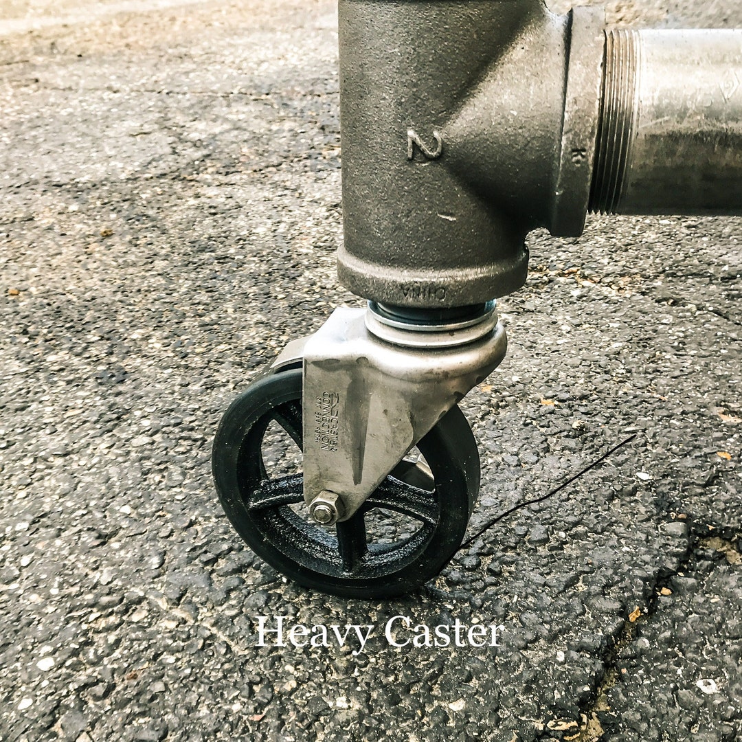 Pipe Upgrade & Add on Caster Wheels for Reclaimed Wood Tables - Etsy