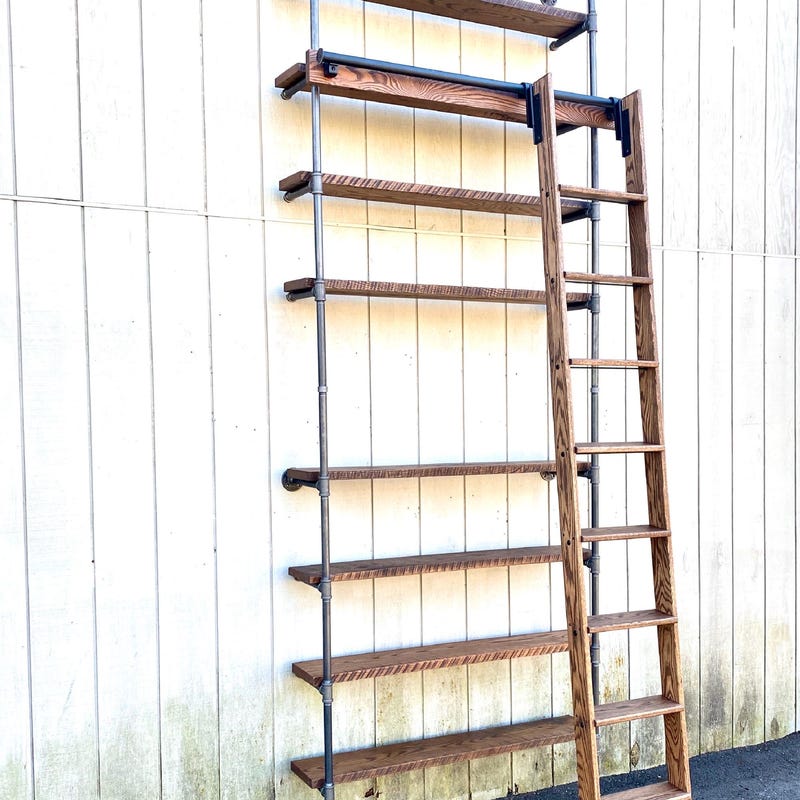 Oak Book Ladder - Etsy