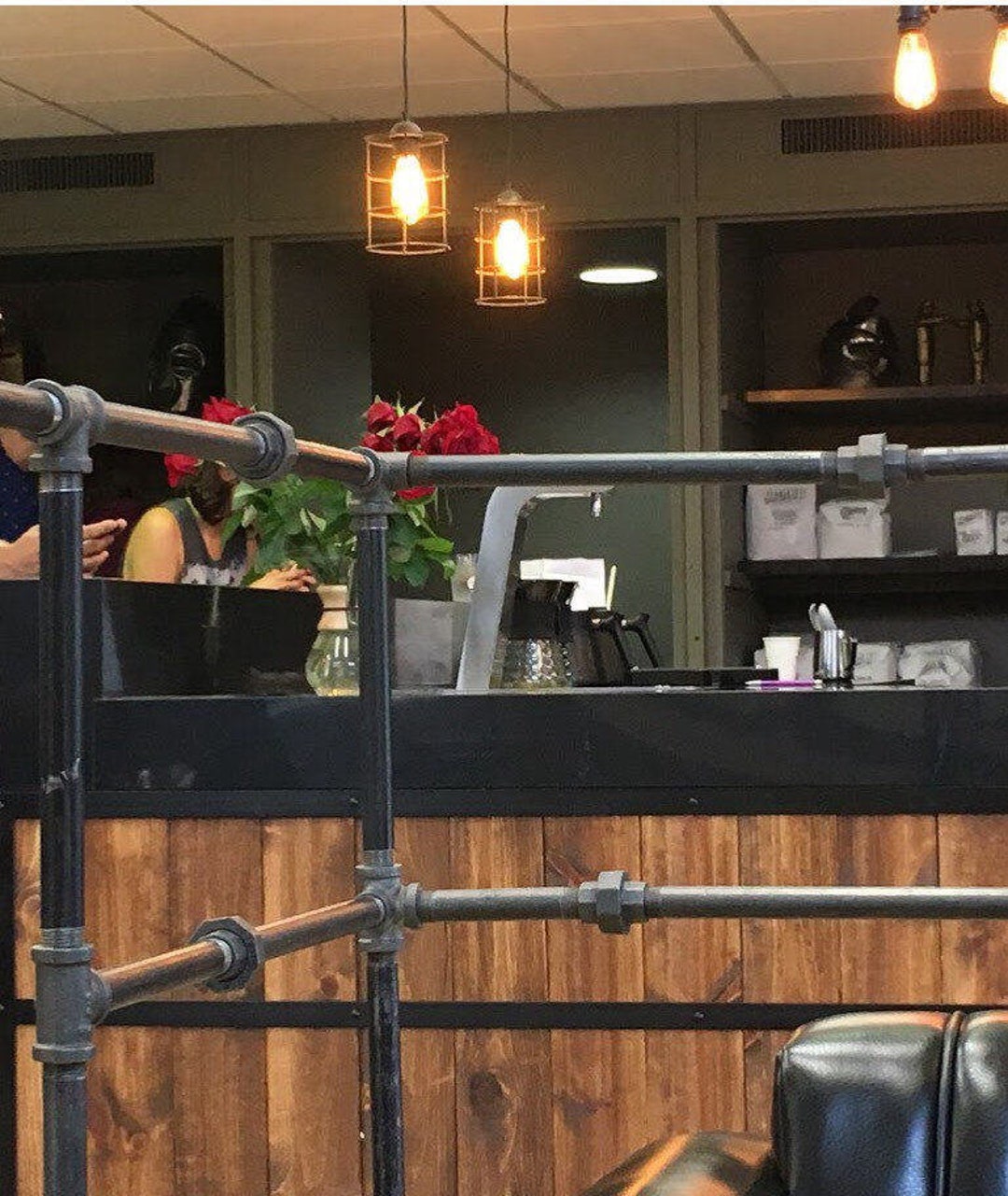 Industrial Pipe Partition Room Divider Cafe Seating Separator ...