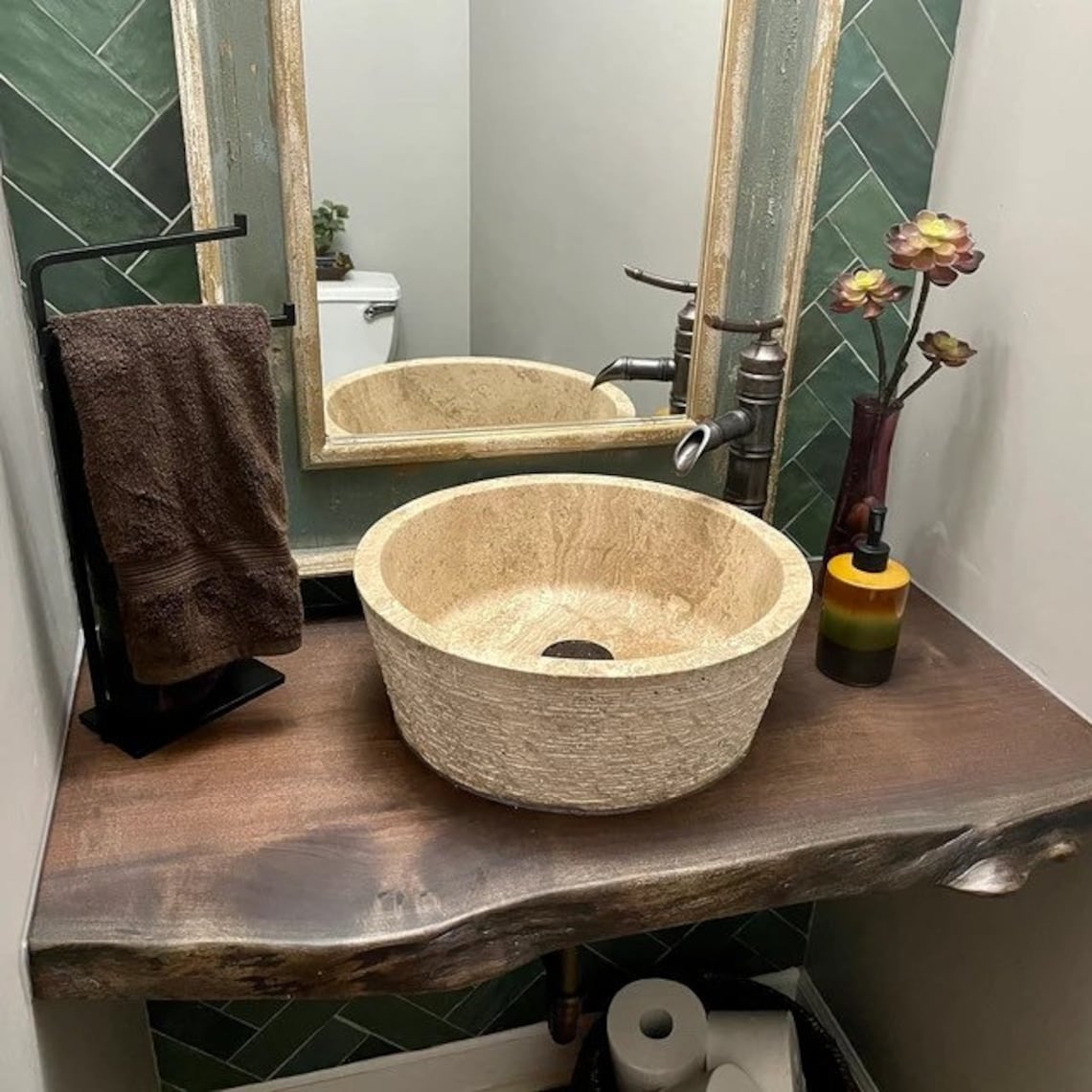 Live Edge Vanity for Basin Sink or Wall Mounted Floating - Etsy