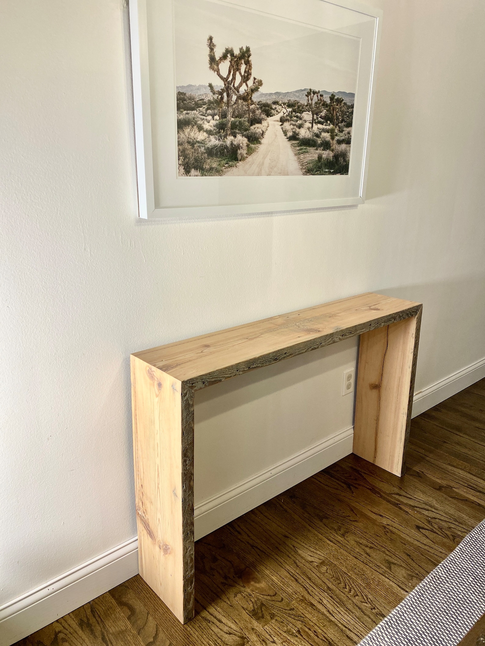 Walnut Waterfall Kitchen Island Extension: Reclaimed Wood Slab ...