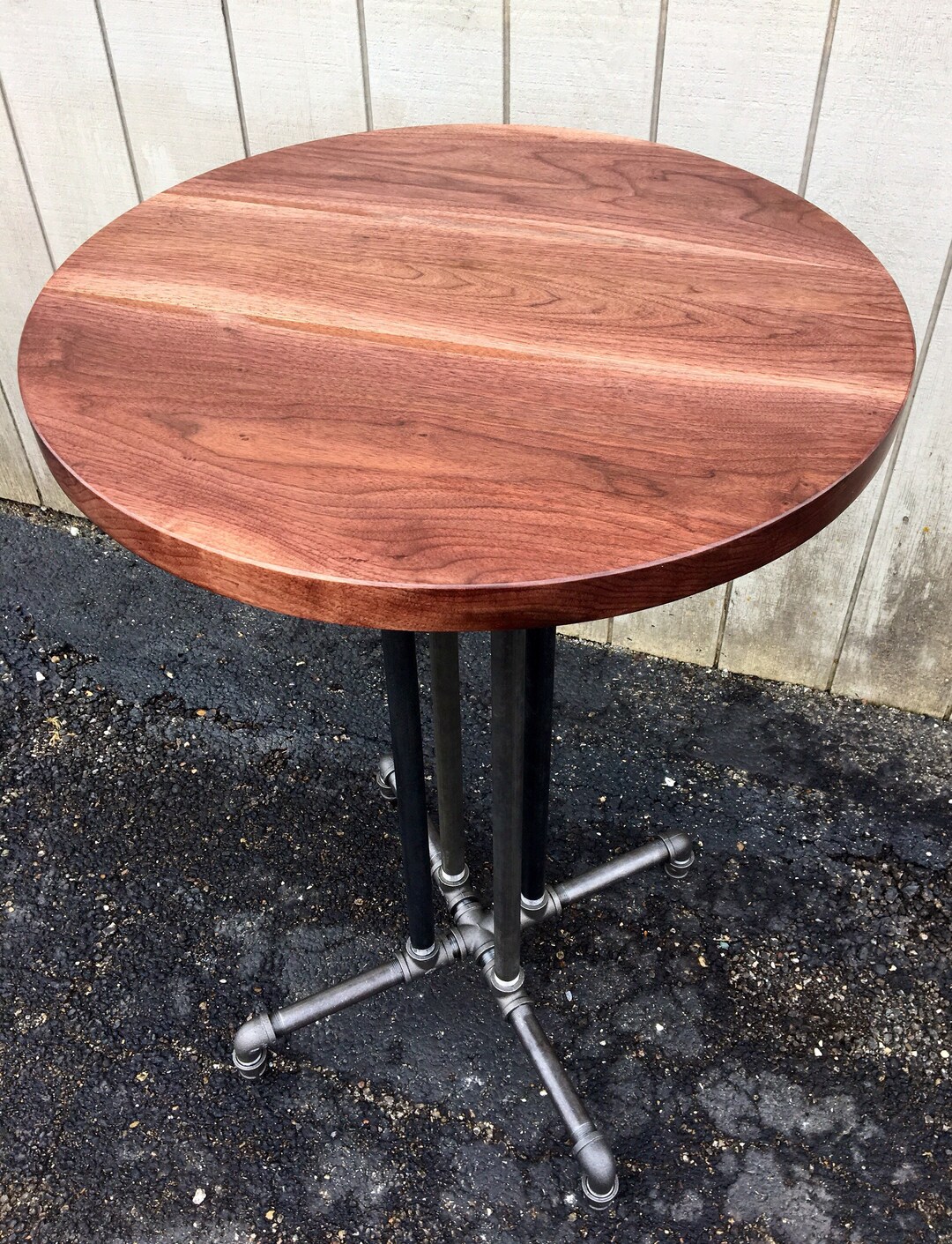 Round Walnut Dining Table Reclaimed Wood Bar Reclaimed Wood Round Table ...