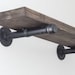 Black Iron Pipe Shelf Angle Bracket Handmade Wall Mounted Bar Table ...