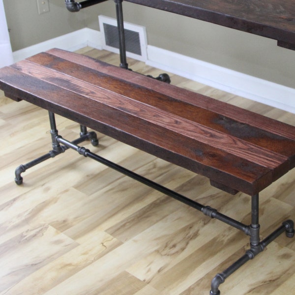 Long Rustic Wood Bench - Etsy