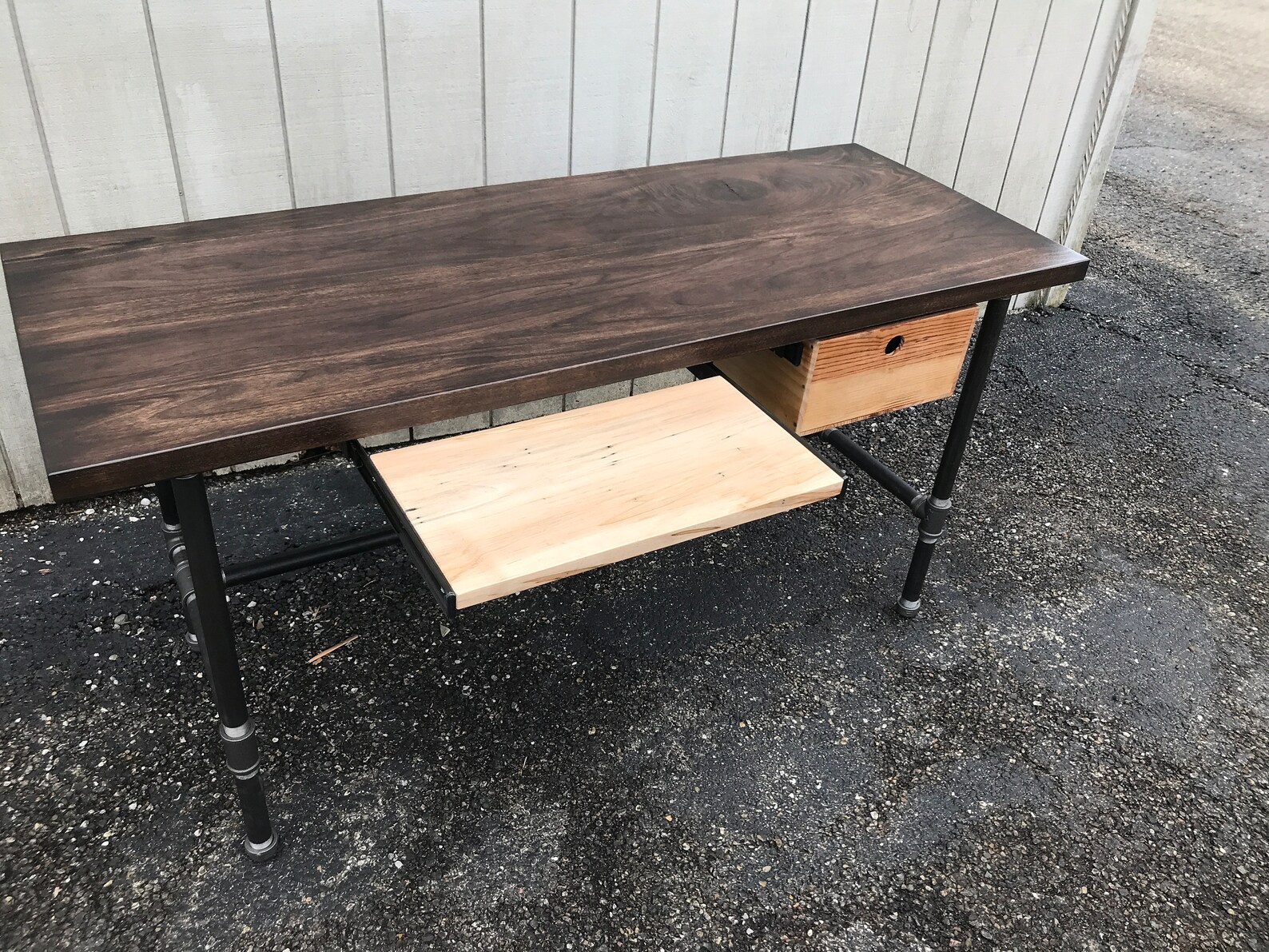 Reclaimed Wood Desk Rustic Office Desk the Quartermaster's | Etsy