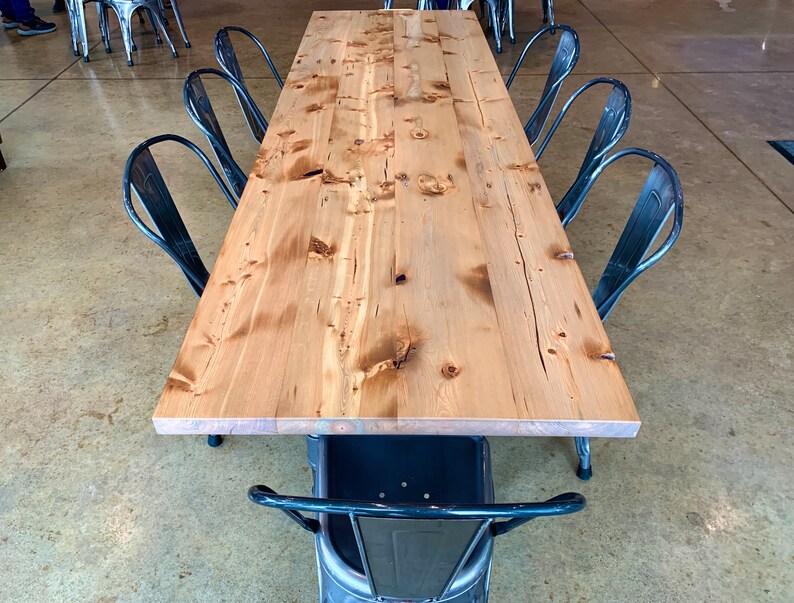 Solid Wood Dining Table Rustic Wood Farmhouse Table Reclaimed - Etsy
