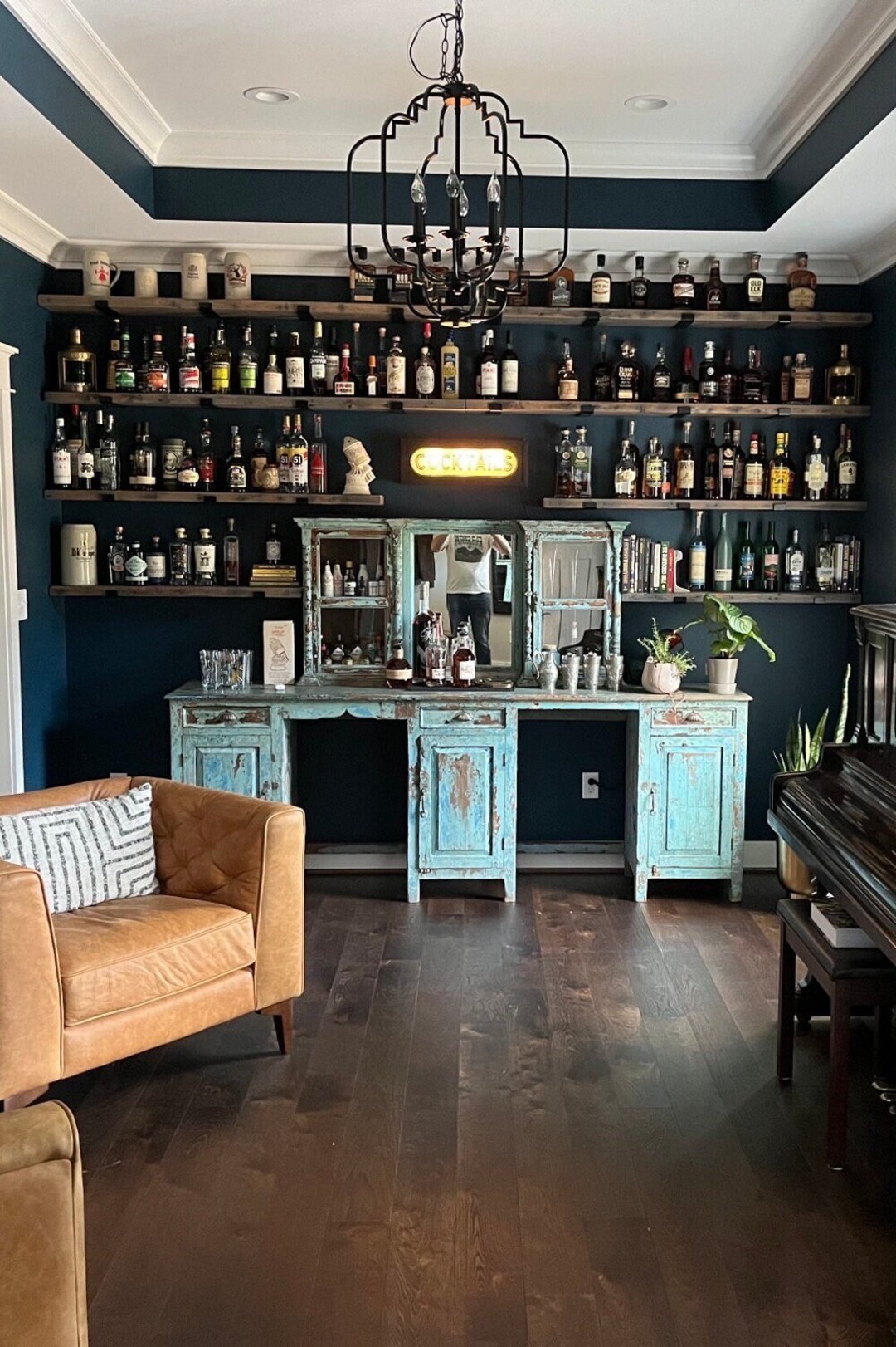 Custom Reclaimed Wood Bookshelf: Floor to Ceiling Shelving Unit - Etsy