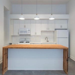 Waterfall Oak Slab Countertop - Butcher Block Tabletop - Live Edge ...