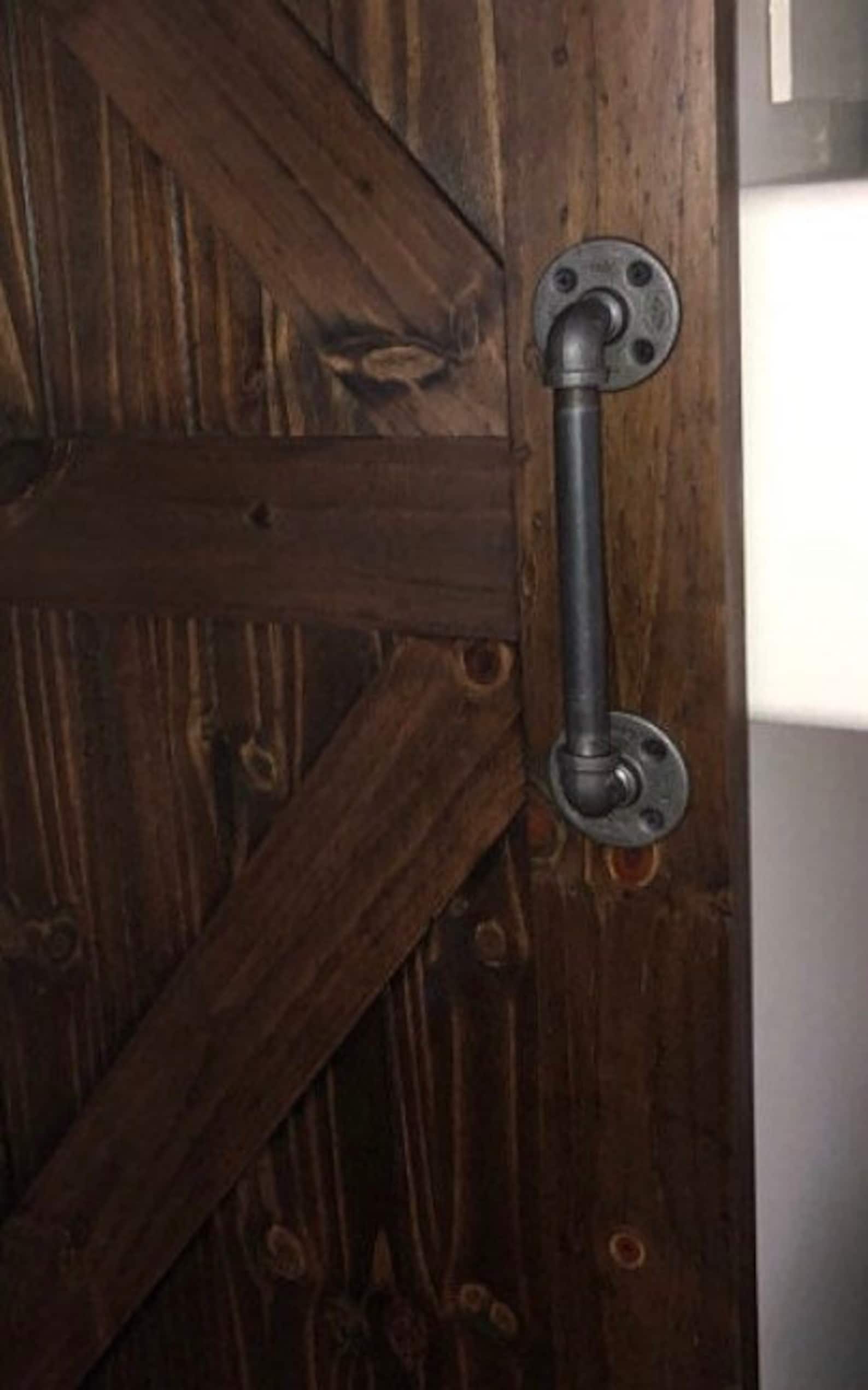Black Iron Pipe Door Handle – Industrial Drawer Pull - Etsy