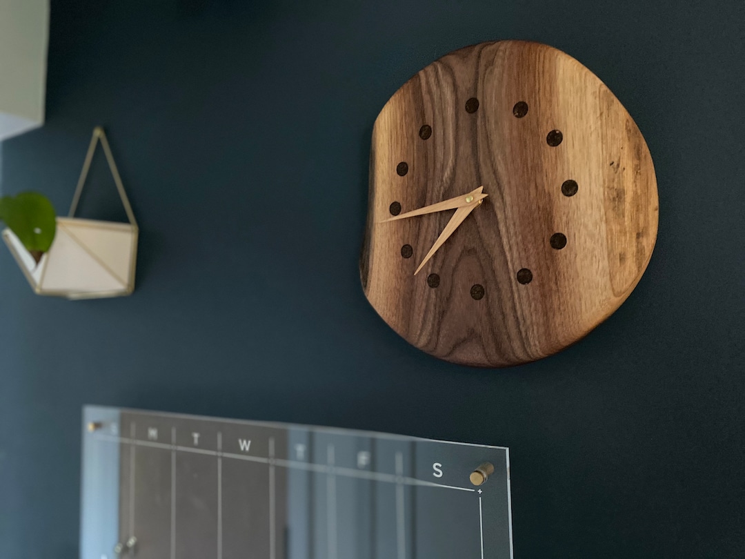 Unique Wall Clock - Silent Wall Clock - Wood Wall Clock Gift Oak Maple ...