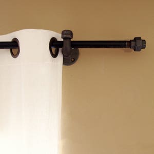 Metal Pipe Curtain Rod, Oil Rubbed Bronze, Nickel Finish, Matte Black ...