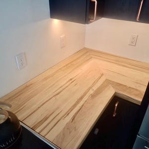 Reclaimed Maple Slab Countertop - Ambrosia Maple Tabletop - DIY Butcher ...