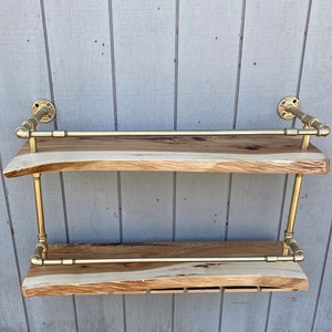 Copper Pipe Bookshelf, Reclaimed Wood Wall Mounted Floating Shelf - Etsy