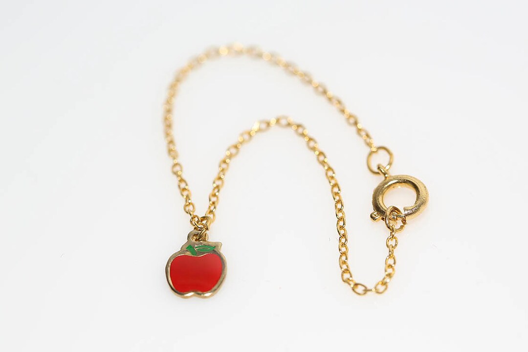Apple Charm Bracelet - Etsy