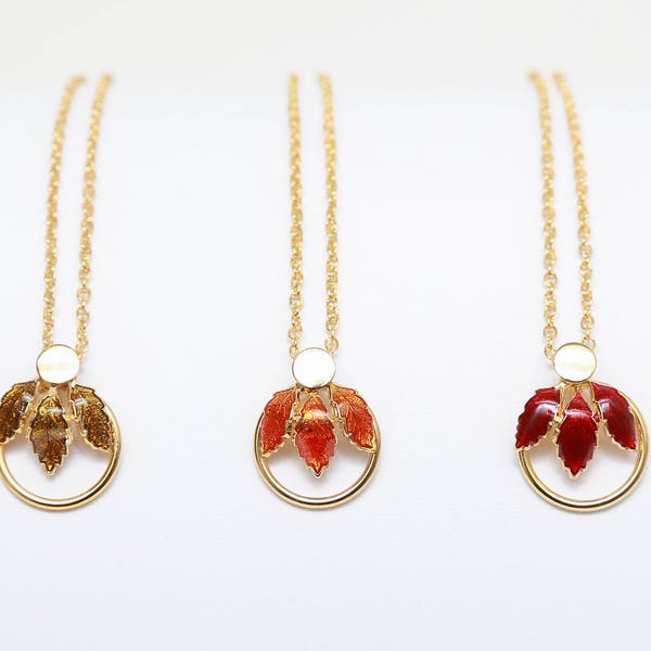 Fall Leaf Necklace - Etsy