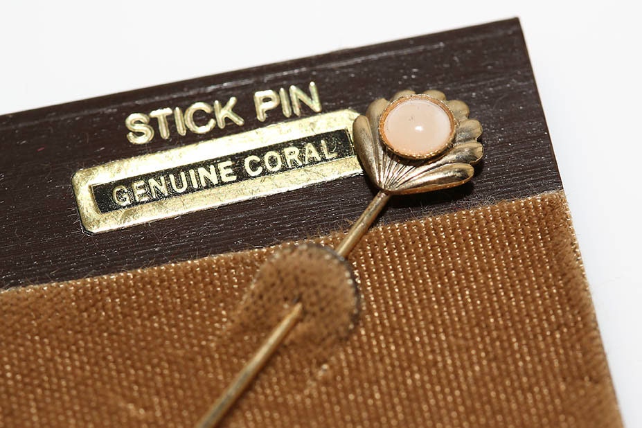 Coral Shell Stick Pin