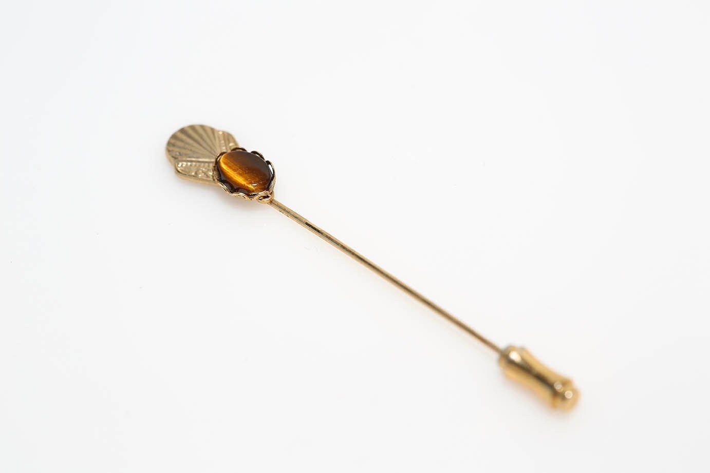 Tiger Eye Shell Stick Pin
