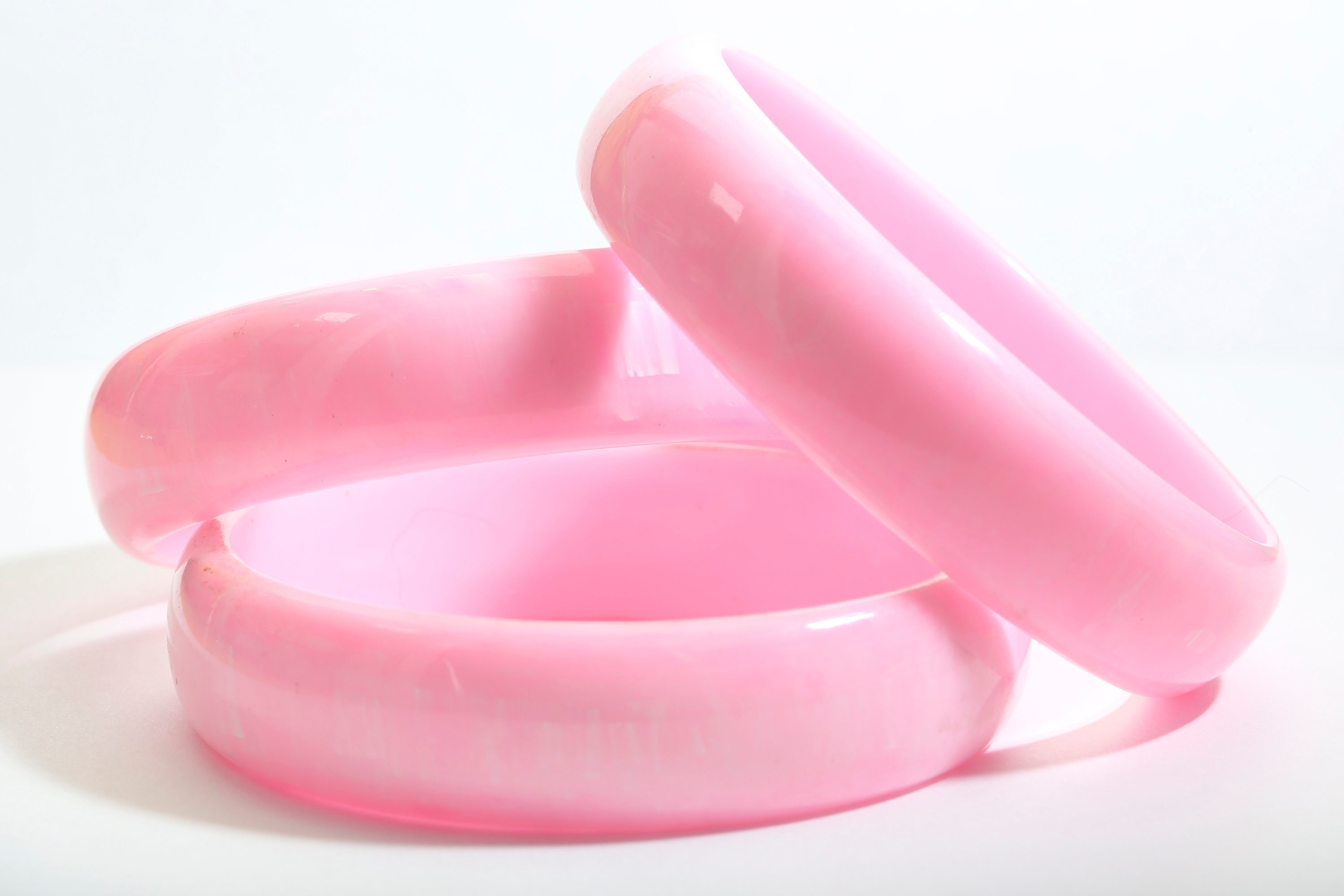 Pink Lucite Bracelet - Vintage
